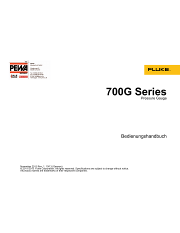 Fluke FL700GA04 Manometer Absolutdruck Bedienungsanleitung | Manualzz