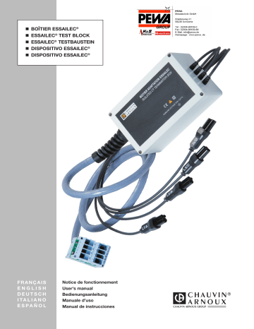 English. CHAUVIN ARNOUX ESSAILEC CA83 Serie, ESSAILEC CA82 Serie ...