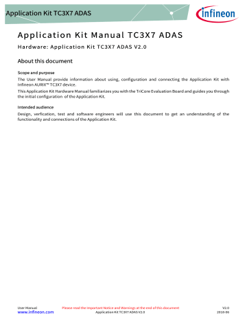 Infineon KIT_A2G_TC397XA_TFT Evaluation Board User Manual | Manualzz