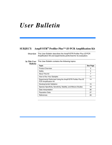Thermo Fisher Scientific AmpFLSTR® Profiler Plus™ ID PCR Amplification ...
