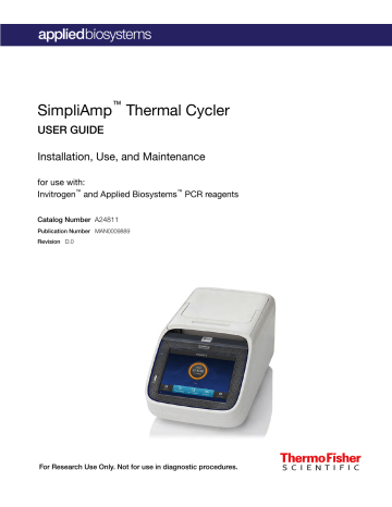 Thermo Fisher Scientific SimpliAmp Thermal Cycler User Guide | Manualzz