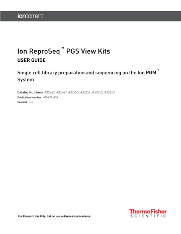 Thermo Fisher Scientific Ion ReproSeq PGS View Kits User Guide | Manualzz