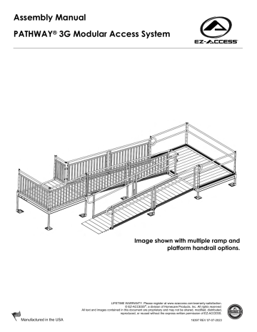 EZ-ACCESS PATHWAY 3G Modular Access System Instructions | Manualzz