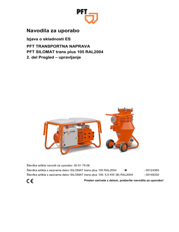PFT SILOMAT trans plus 105 instruction manual | Manualzz
