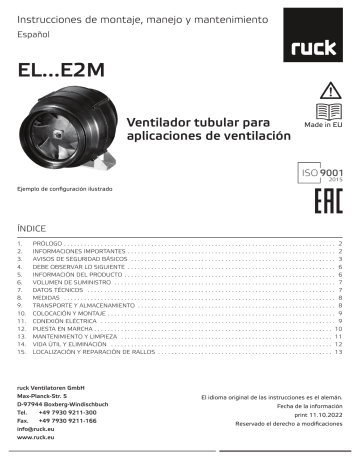 Ruck EL 200 E2M 01 El manual del propietario | Manualzz