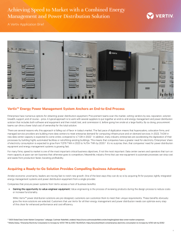 Vertiv E+I Energy Power Management Guide | Manualzz