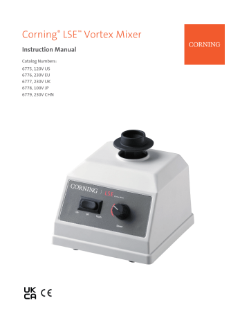 1.0 Overview. Corning LSE™ Vortex Mixer | Manualzz