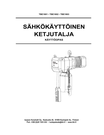 MUUT-TUOTEMERKIT TBE1801 instruction manual | Manualzz
