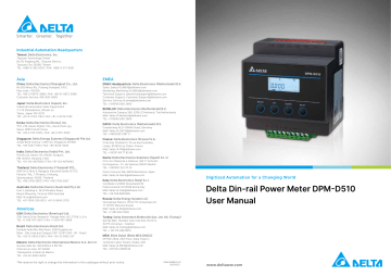 Delta DPM-D510 Din Rail Power Meter User Manual | Manualzz