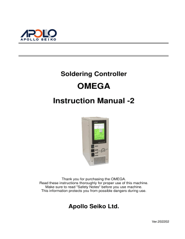 APOLLO DS3 Soldering Controller Instruction Manual | Manualzz