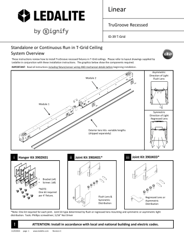TruGroove Recessed T-Grid Installation Instructions | Manualzz