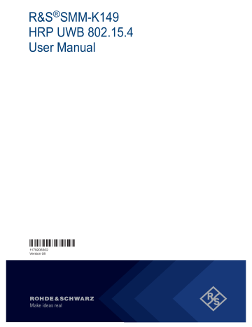 Rohde&Schwarz SMM100A User Manual | HRP UWB Signal Generation | Manualzz