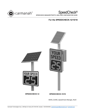 Carmanah SpeedCheck Manager PC Software User Manual | Manualzz