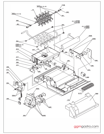 GGM Gastro EQI39 Ice cube maker Exploded View | Manualzz