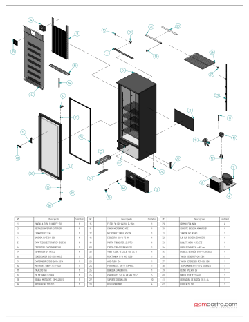 GGM Gastro BGSI280 Beverage refrigerator Exploded View | Manualzz