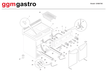 GGM Gastro GNB879E Gas Pasta Cooker (20 kW) Exploded View | Manualzz