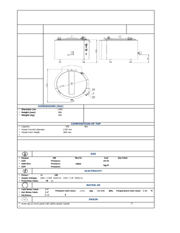 GGM Gastro KKEOZ500 Gas cooking boiler Exploded View | Manualzz