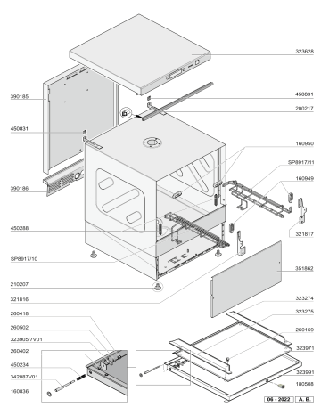 GGM Gastro GSH360 Dishwasher & bottle washer Exploded View | Manualzz