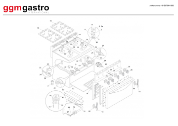 GGM Gastro GHB879M+GB8 Gas Stove Exploded View | Manualzz