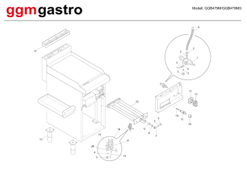 GGM Gastro GGB479MG Gas griddle plate Exploded View | Manualzz