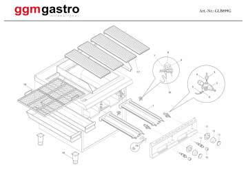 GGM Gastro GLGB899G Gas lava grill (18 kW) Exploded View | Manualzz