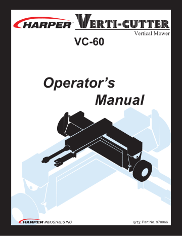 Harper VC60 Operator's Manual | Manualzz