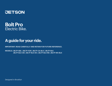 Jetson Bolt Pro Electric Bike Owner's Manual | Manualzz