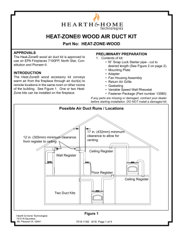 Heat & Glo HEAT-ZONE-WOOD Install Manual | Manualzz