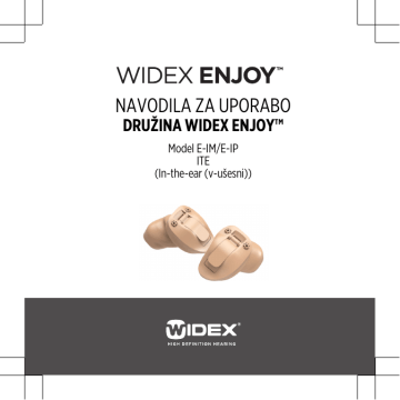 Widex ENJOY E-IP 110 Navodila | Manualzz