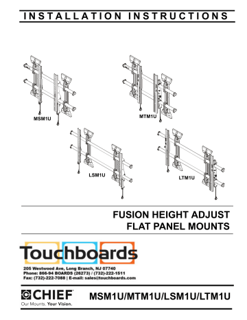 Chief LTM1U Fusion Installation instructions | Manualzz