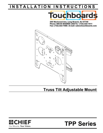 Chief TPPU Installation Instructions | Manualzz