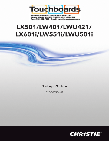 Christie LX501 Setup Guide - User Manual Download | Manualzz