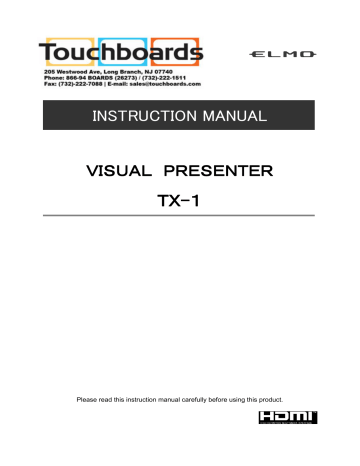ELMO 1351-7 Vision Bundle Instruction Manual | Manualzz