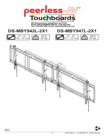 DS-MBY647L Landscape Wall Mount Installation Manual - Peerless | Manualzz
