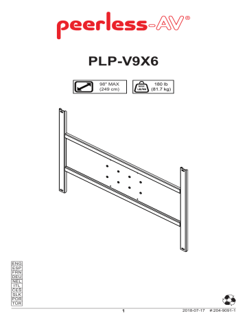 Peerless PLP-V9X6 Installation manual | Manualzz