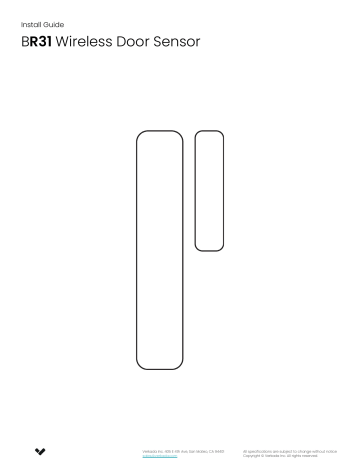 Verkada BR31 Wireless Door Sensor Install guide | Manualzz