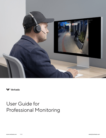 Verkada Professional Monitoring User Guide | Manualzz