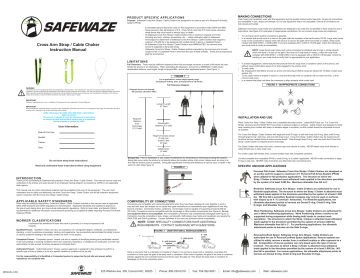 SafeWaze FS-EX400-30 Ratchet Anchor Strap Owner's Manual | Manualzz