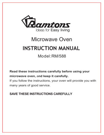 RAMTONS RM/588 Microwave Oven Manual | Manualzz