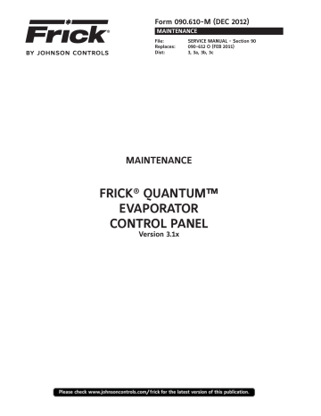 FRICK Quantum LX Evaporator Control System Manual | Manualzz