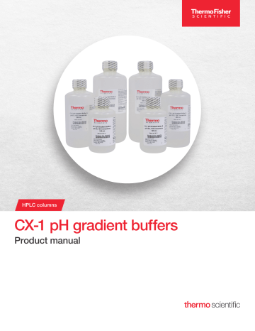 Thermo Fisher Scientific CX-1 pH Gradient Buffer User Manual | Manualzz