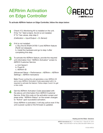 AERCO Benchmark 750 and 1000 Condensing Boiler Instructions | Manualzz