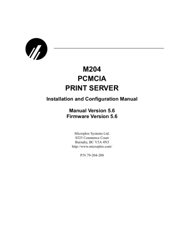 Microplex M204 Installation And Configuration Manual | Manualzz