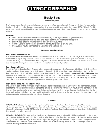 Tronographic Rusty Box Quick Manual | Manualzz