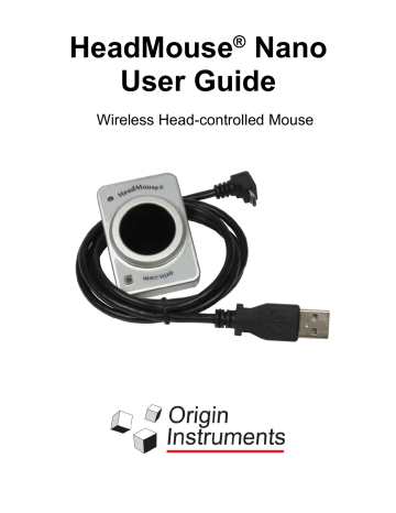HeadMouse Nano User Manual - Origin Instruments | Manualzz