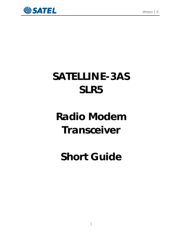 Satel SATELLINE-3AS SLR5 Manual - Read Online & Download | Manualzz