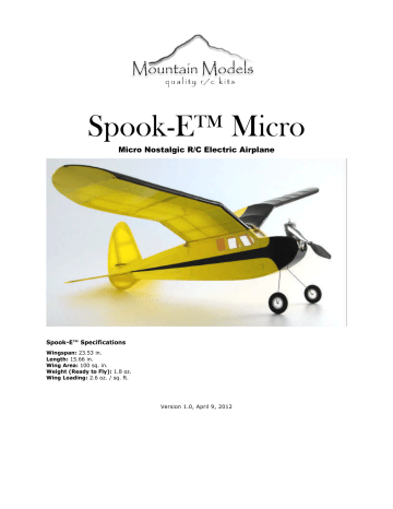 Mountain Models Spook-E Micro Manual - Build Instructions | Manualzz