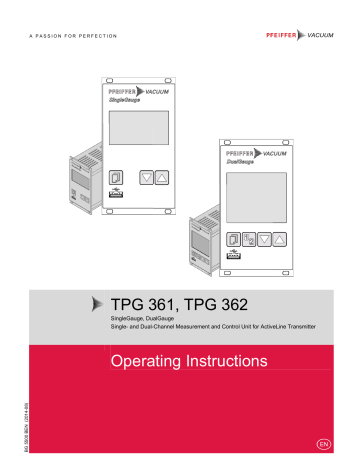 Pfeiffer Vacuum TPG 362 Manual - Measurement & Control Unit | Manualzz