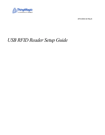 ThingMagic USB RFID Reader Setup Manual | Manualzz