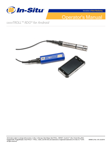 In-situ SMARTROLL Manual: Dissolved Oxygen Monitoring | Manualzz